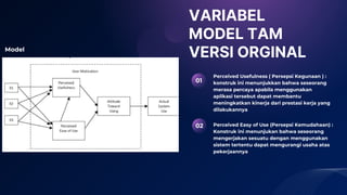 Melakukan analisis mengenai Model TAM pada sebuah skripsi | PDF