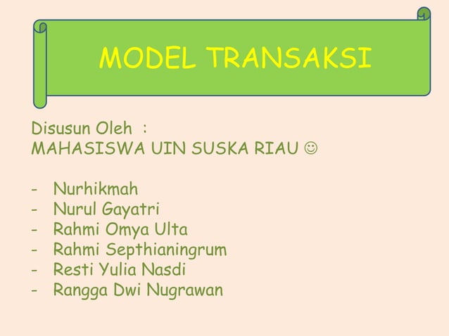 Model transaksi | PPTX