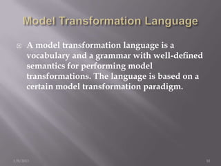 Model transformation | PPT