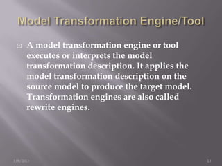 Model transformation | PPT