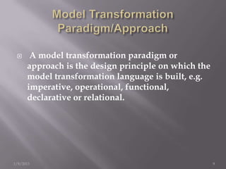 Model transformation | PPT