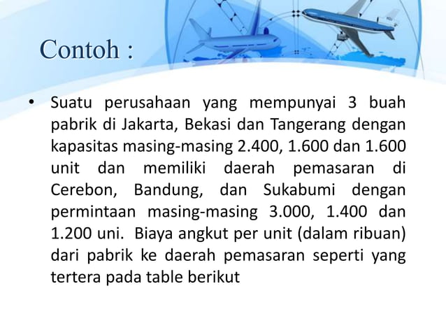 Model transportasi metode least cost | PPTX