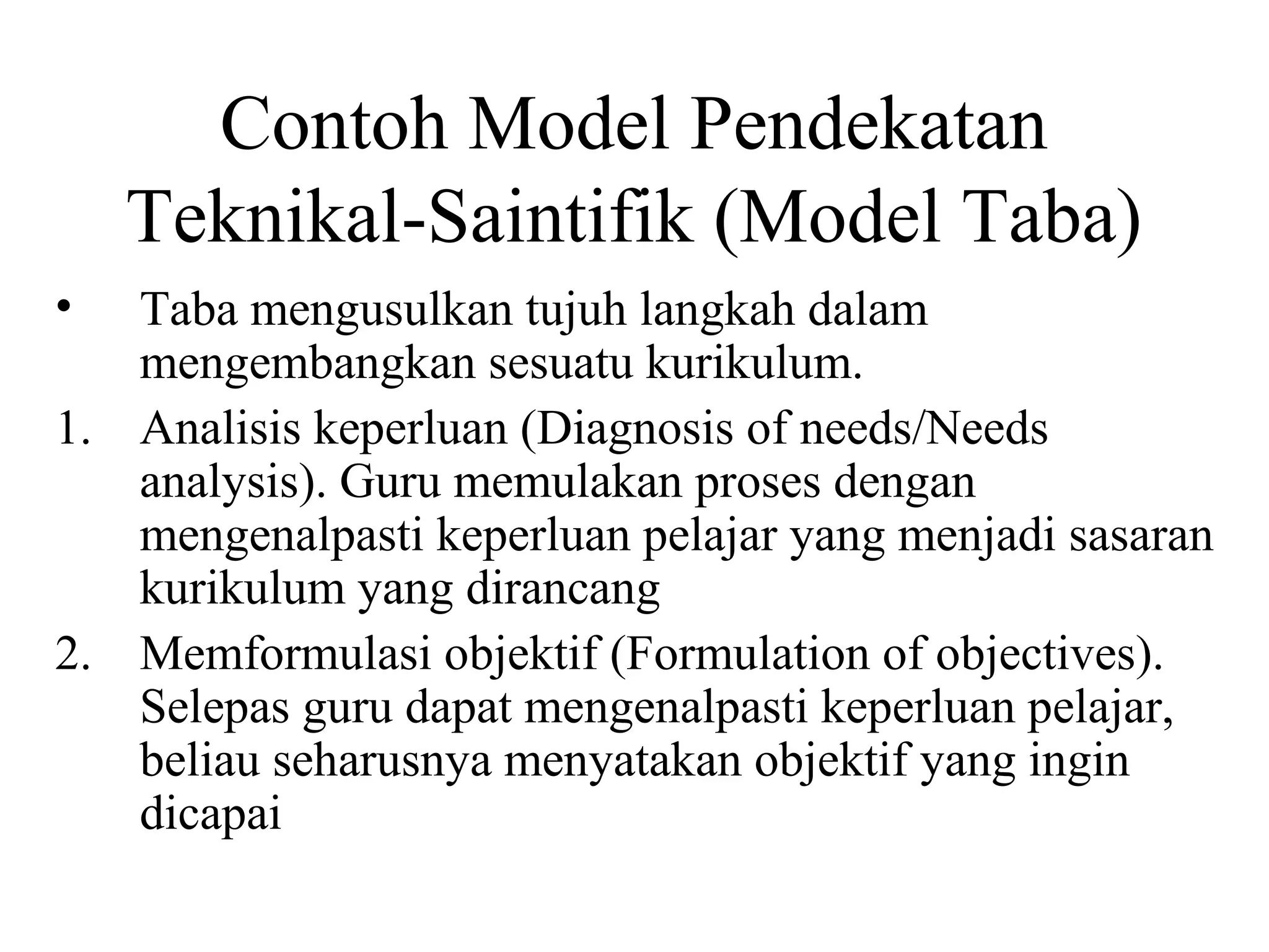 Model tyler dan taba | PPT