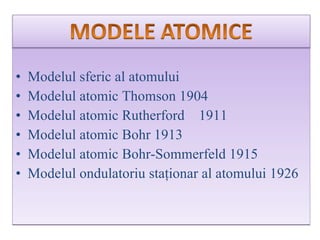 Modelul atomic | PPT
