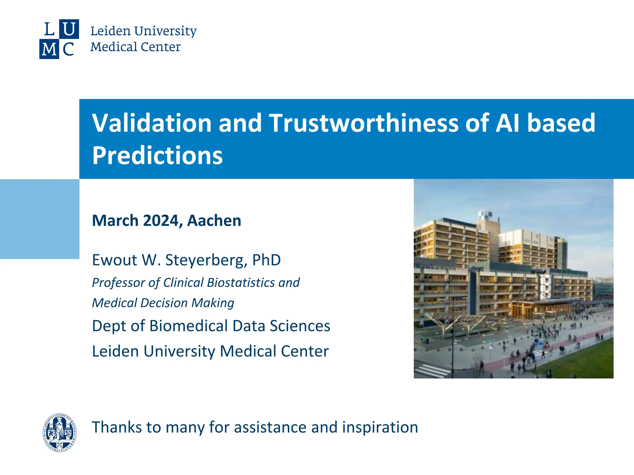 Trustworthiness of AI based predictions Aachen 2024 | PPT