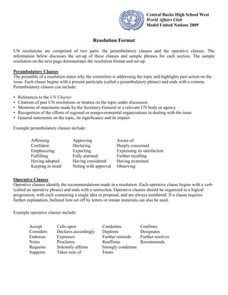 Model United Nations 2009 Packet | PDF