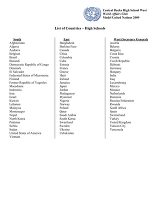 Model United Nations 2009 Packet | PDF