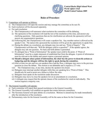 Model United Nations 2009 Packet | PDF