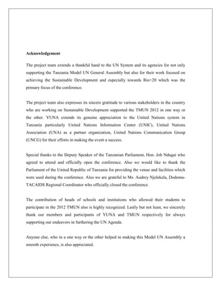 Model un report 2012 first draft | PDF