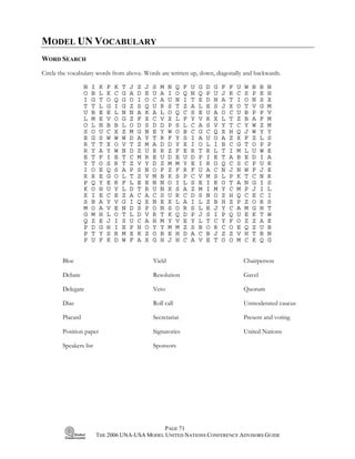 MUN Vocabulary | PDF