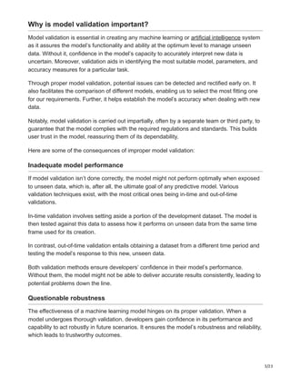 Model validation techniques in machine learning.pdf | Technology Industry | Industries