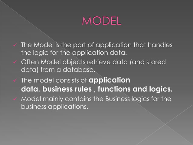 Model View Controller(MVC) | PPT