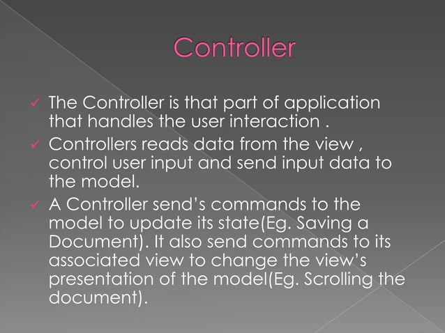 Model View Controller(MVC) | PPT
