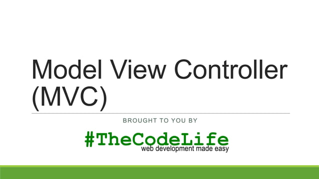 Model view controller (mvc) | PPT