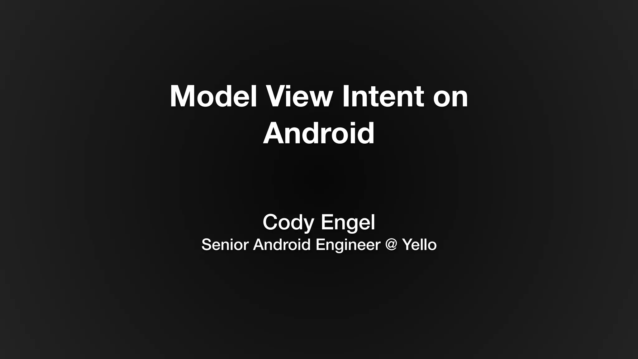 Model View Intent on Android | PPT