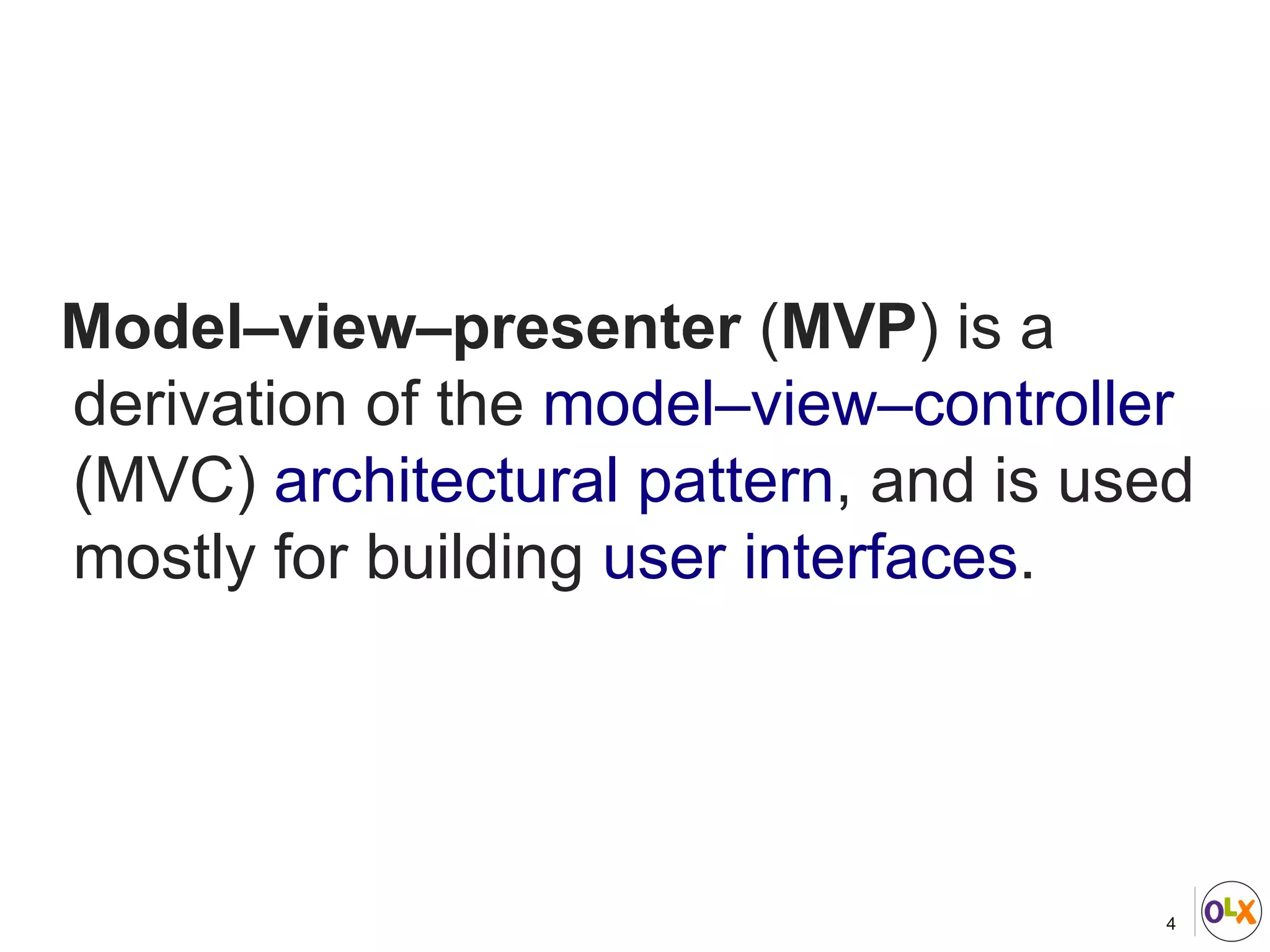 Model View Presenter | PDF