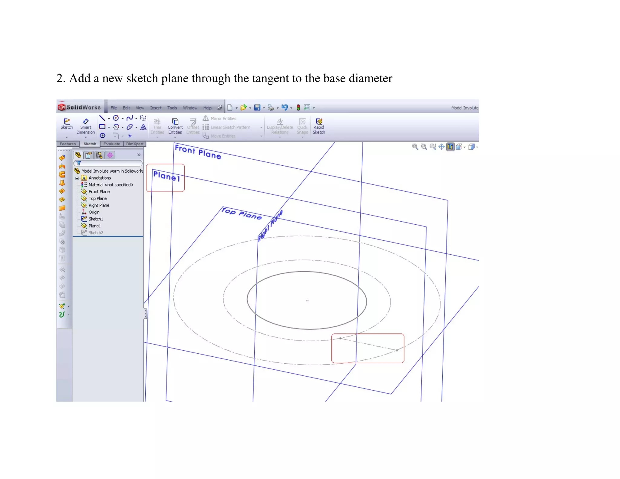 Model Involute (ZI) worm in solid works | DOC