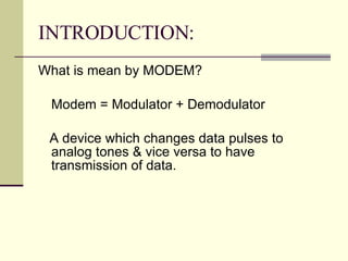 high speed modem | PPT