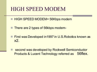 high speed modem | PPT