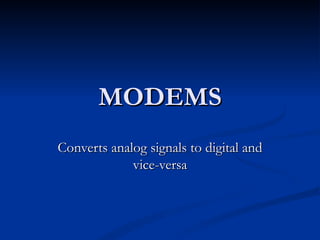 Modem | PPT