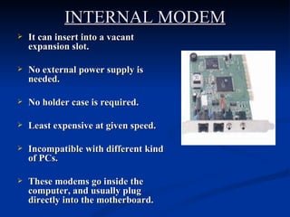 Internal Modem And External Modem