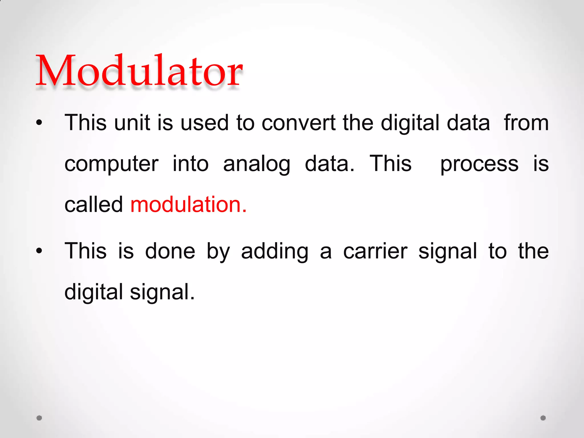Types of Computer Modem | PPTX