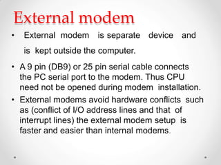 Types of Computer Modem | PPTX