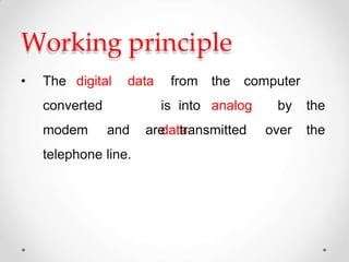 Types of Computer Modem | PPTX