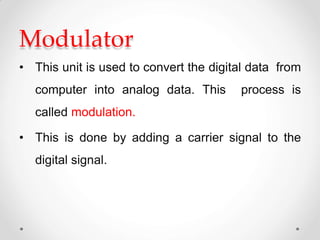 Types of Computer Modem | PPTX