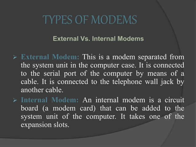 Modem | A Quick Preview | PPTX | Computer Networking | Computing