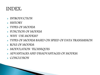 Overview of Modem | PPTX