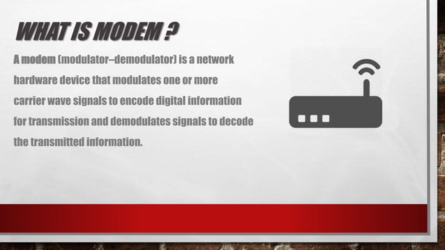 Different Types of Modem | PPTX