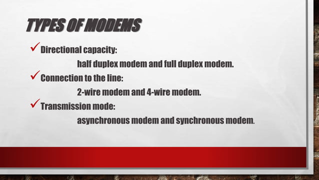 Different Types of Modem | PPTX