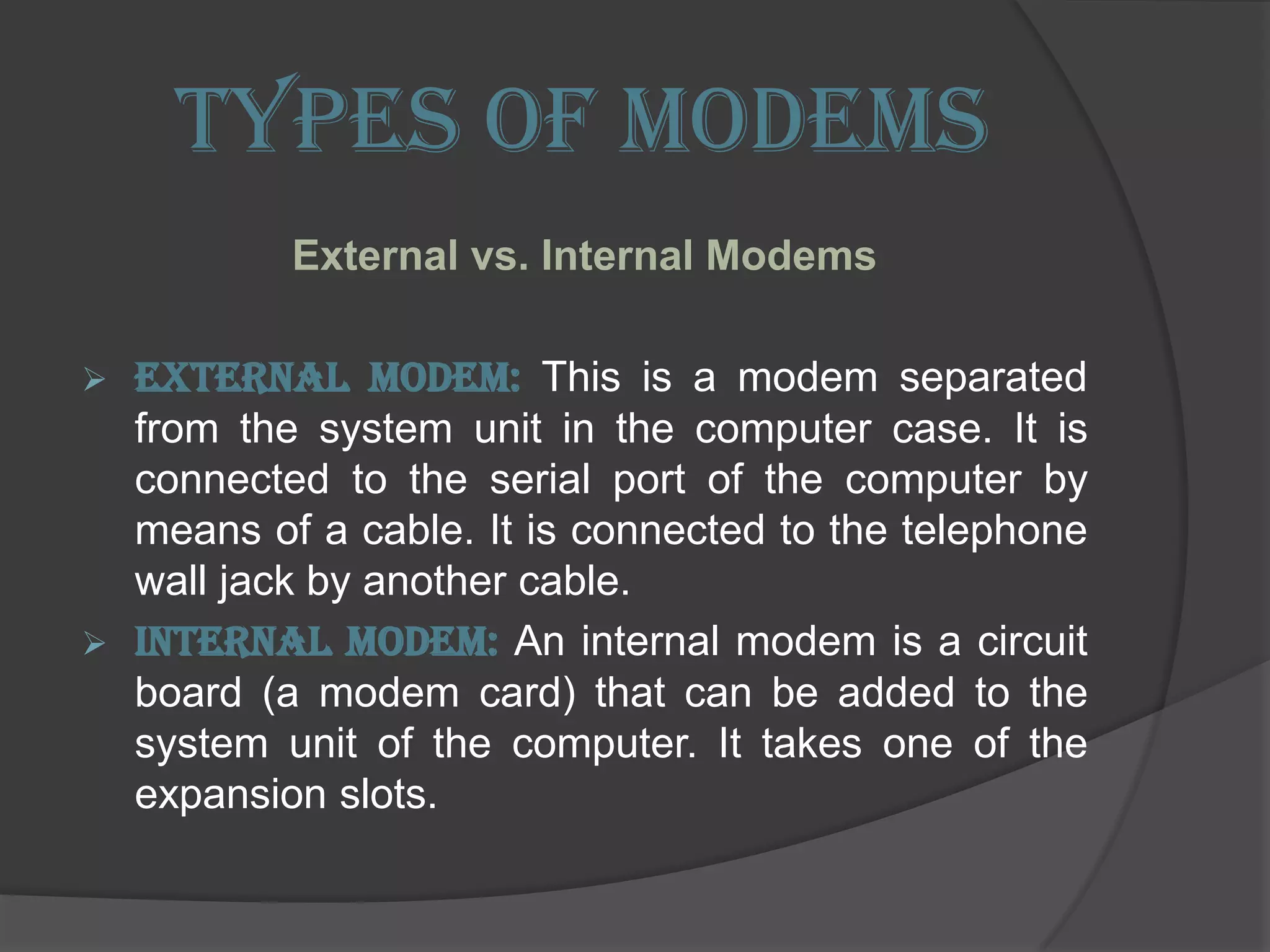 Modem presentation | PPTX