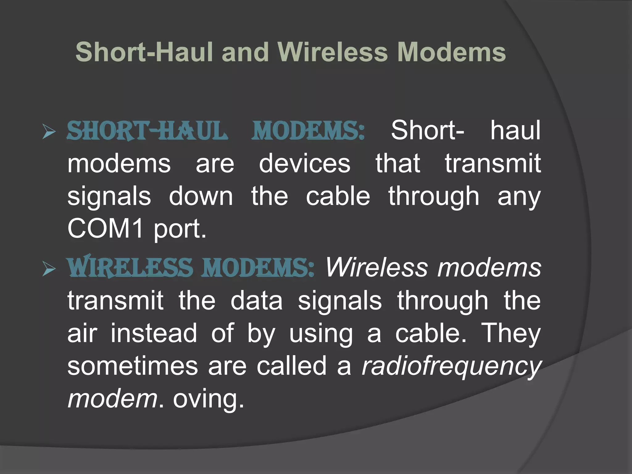Modem presentation | PPTX