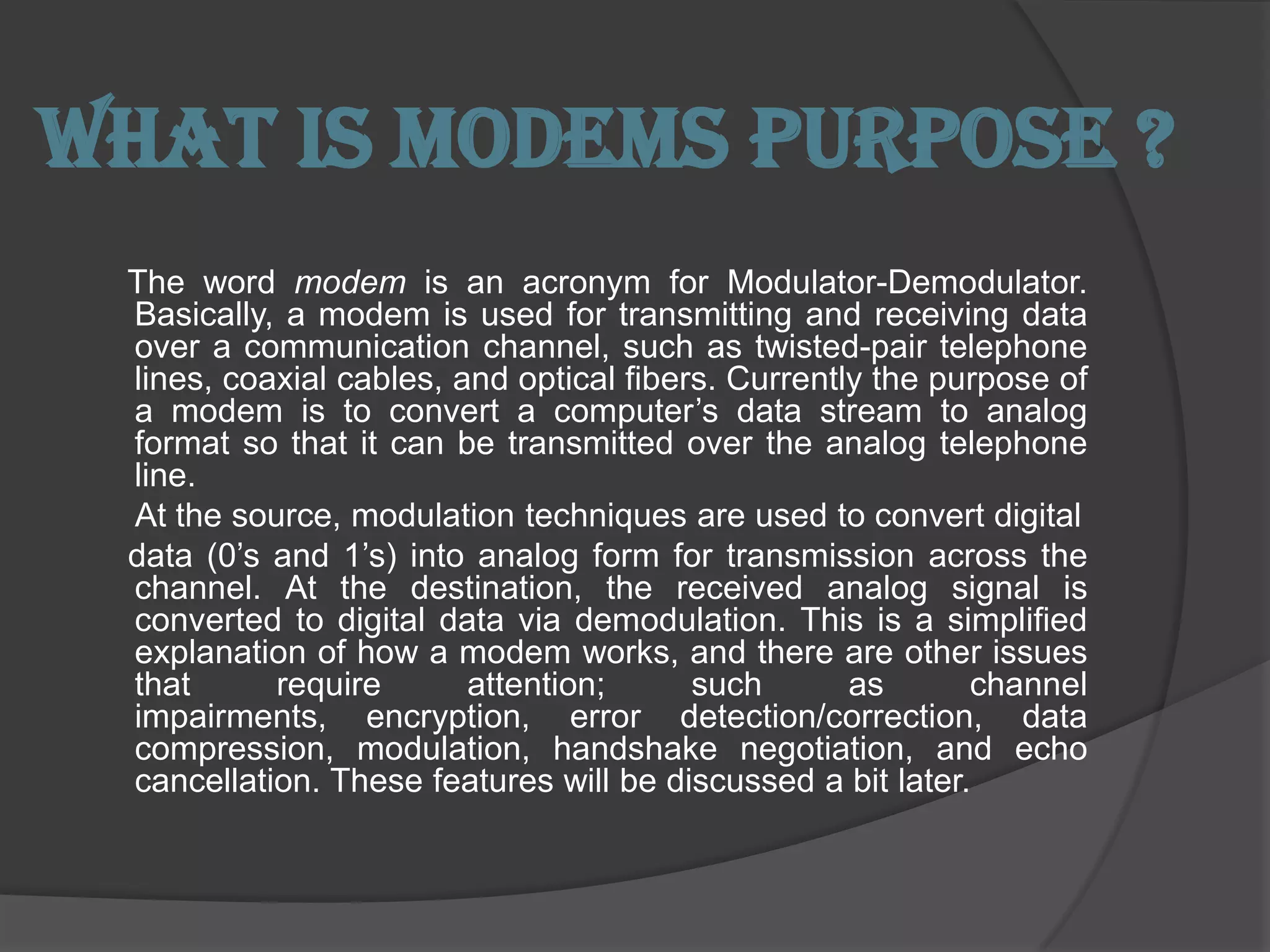 Modem presentation | PPTX