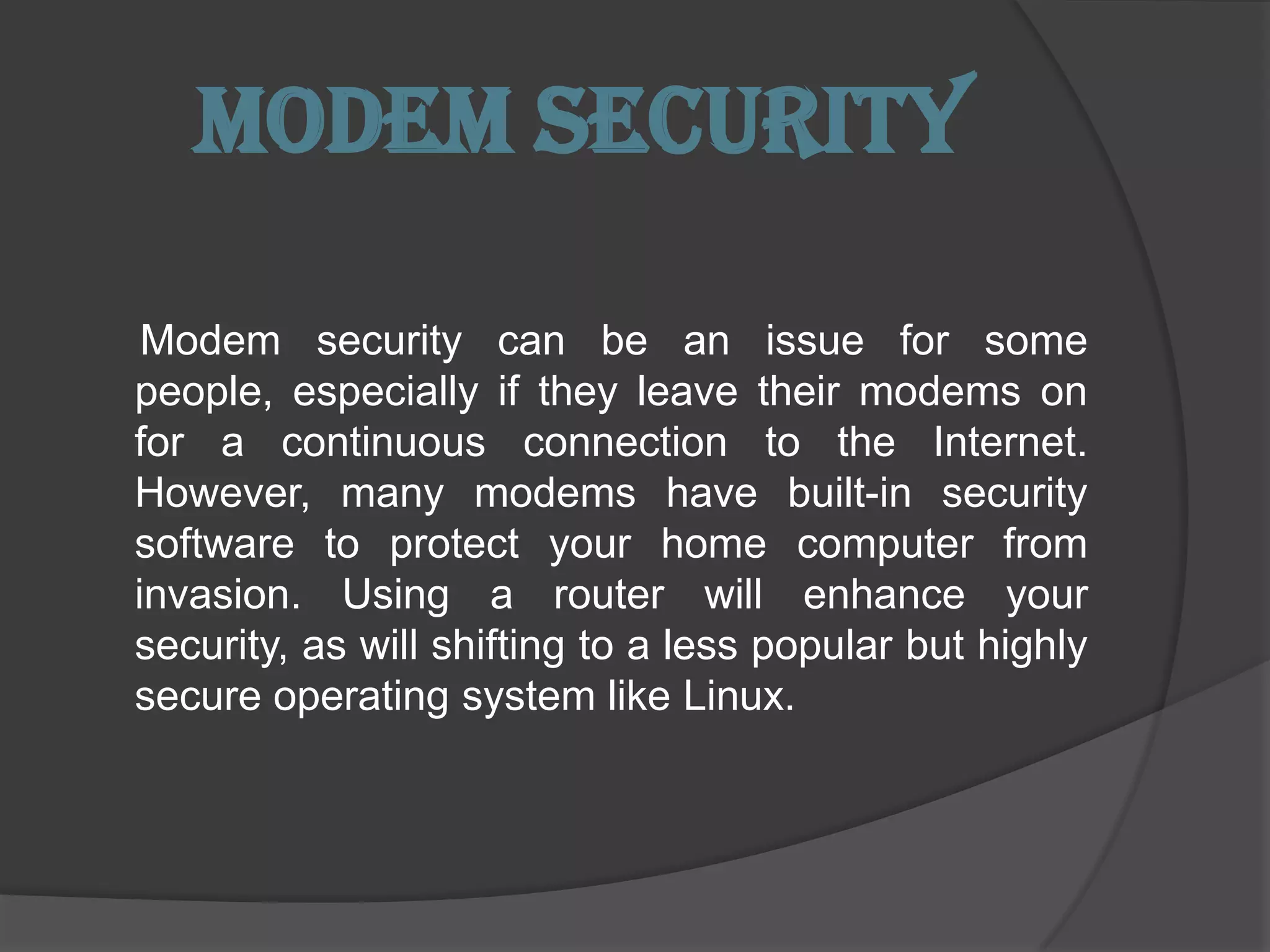 Modem presentation | PPTX