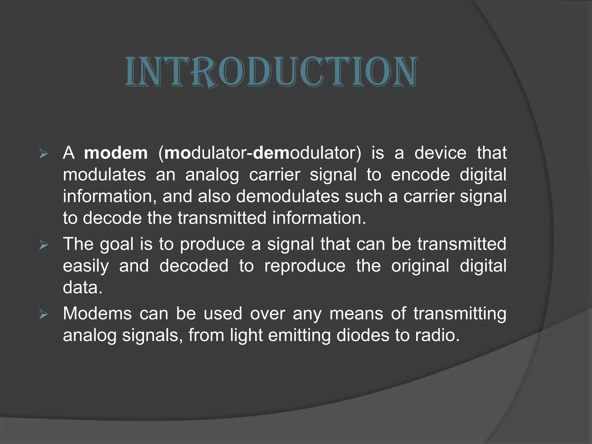 Modem presentation | PPTX