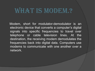 Modem presentation | PPTX