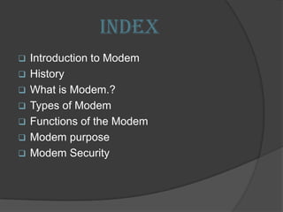 Modem presentation | PPTX