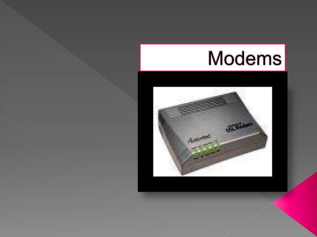 Modems | PPTX | Computer Networking | Computing