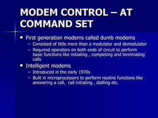 Modem synchronization and control | PPT