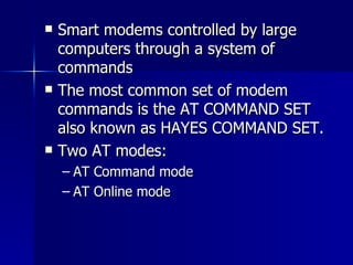 Modem synchronization and control | PPT