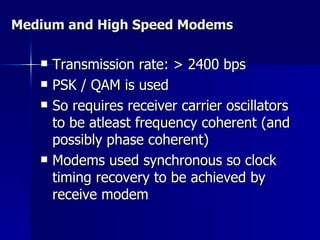 Modem synchronization and control | PPT