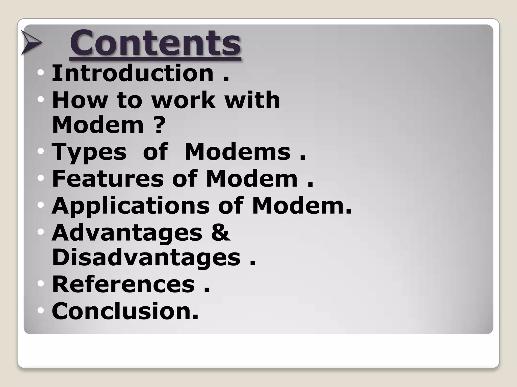 Modem technology | PPTX