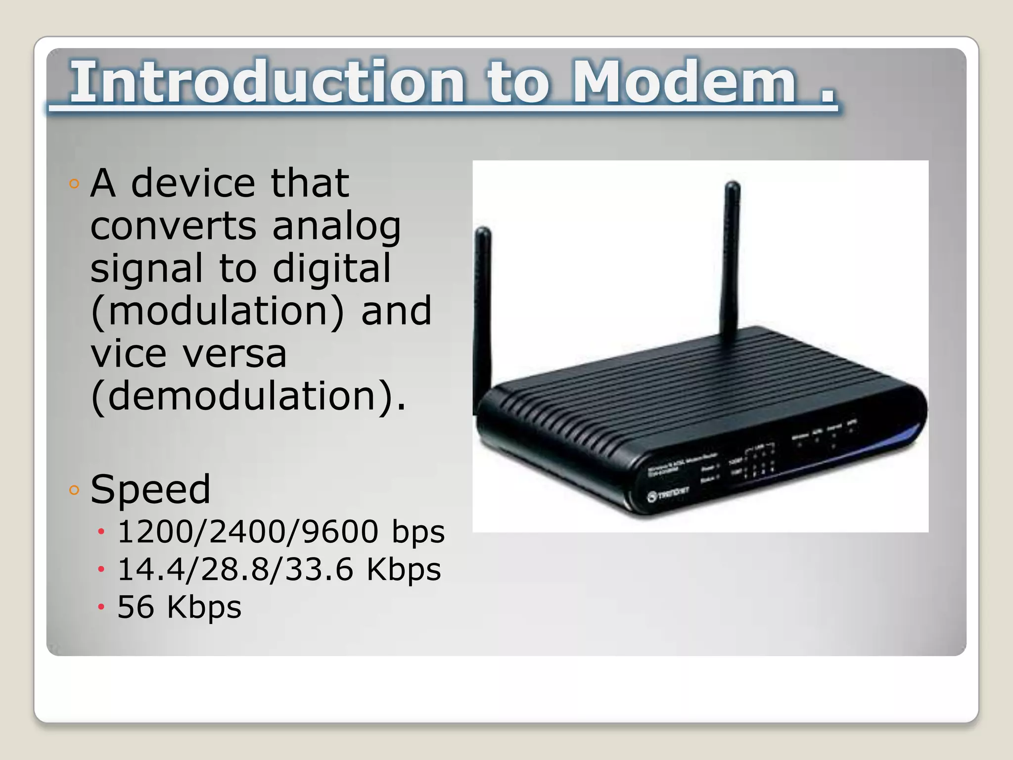 Modem technology | PPTX