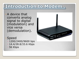 Modem technology | PPTX