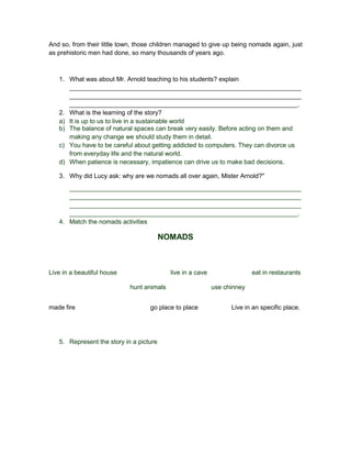Moden nomads activity 3rd grade | PDF