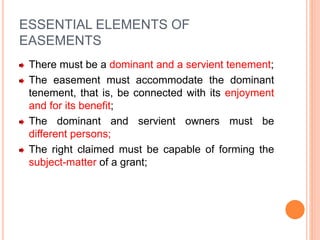 Mode of acquisitions of easements | PPTX