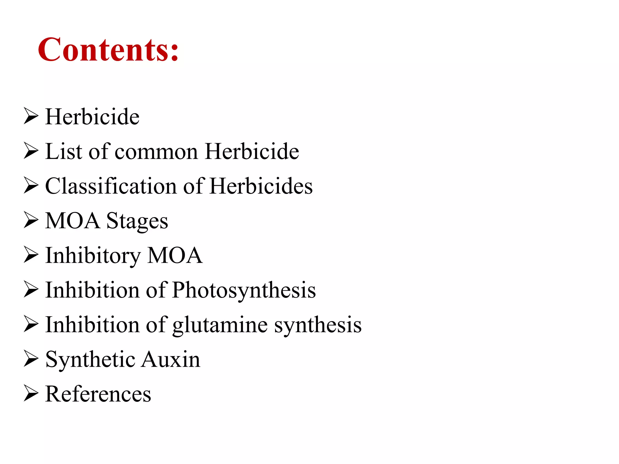 Mode of action of herbicides | PPTX